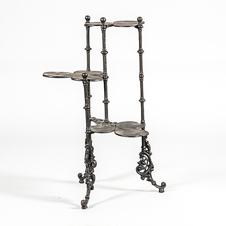 FLOWER TABLE, cast iron, clover-shaped shelves, contemporary. Lighting ...