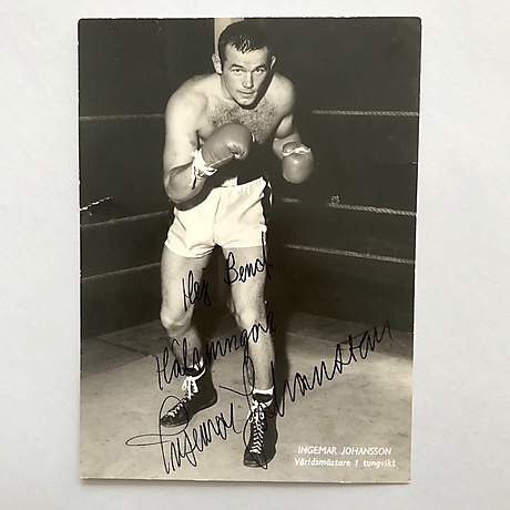 AUTOGRAPH. INGEMAR JOHANSSON, (1932-2009), SWEDISH BOXER, WORLD ...
