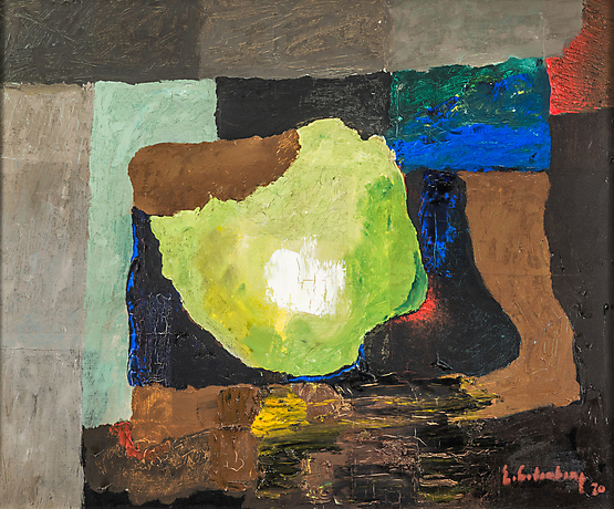 ERIC CEDERBERG. "Composition I", plja on canvas, signed E. Cederberg ...