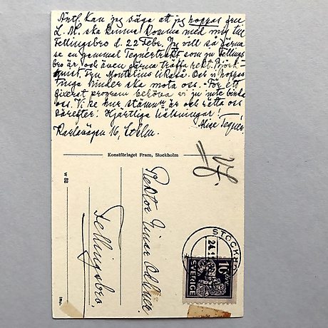 AUTOGRAF/HANDSKRIFT. ALICE TEGNÉR, (1864-1943), SVENSK TONSÄTTARE ...