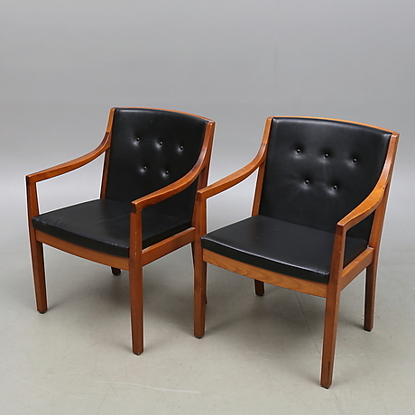 ARM CHAIRS, a pair, AB Klaessons Möbelfabrik, around the middle of the ...