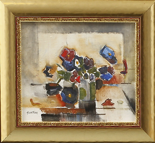 KJELL FALK. Still life, oil on canvas, signed. Art - Paintings - Auctionet