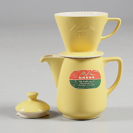 COFFEE BREWER, 2 parts, porcelain, "Melitta", Germany, 1950s. Ceramics ...