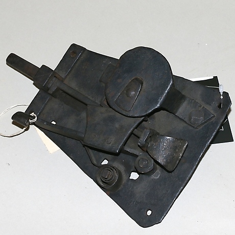 FALL BOOM LOCK, with open chest, iron, 19th/20th century. Swedish Folk ...