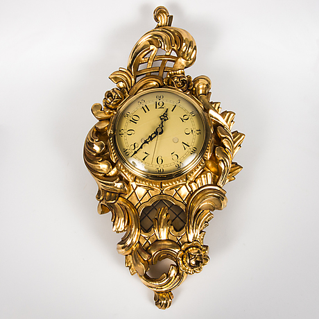 WALL PENDULUM, gilded, rococo style. Clocks & Watches - Wall Clocks ...