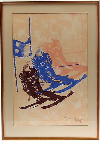 LARS ÅBERG. Färglitografi, signerad och numrerad 86/300. Konst - Grafik ...
