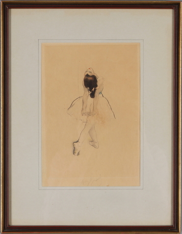 LOUIS LEGRAND. Ballerina, colored etching, signed. Art - Engravings ...