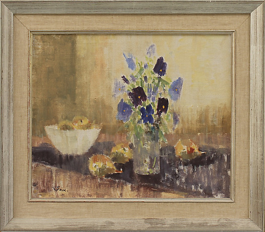 RAGNAR FALK. Still life, oil on Board, signed. Art - Paintings - Auctionet