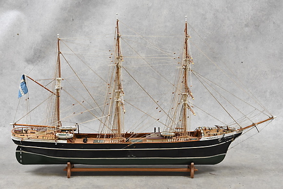 SHIP MODEL The bark ship Jolani af Wiken 1884-1897. Miscellaneous ...