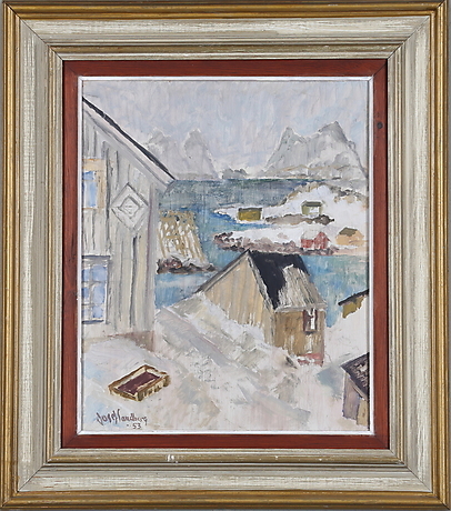 JOSEF SANDBERG. olja på pannå, signerad och daterad -53. Konst - Måleri ...