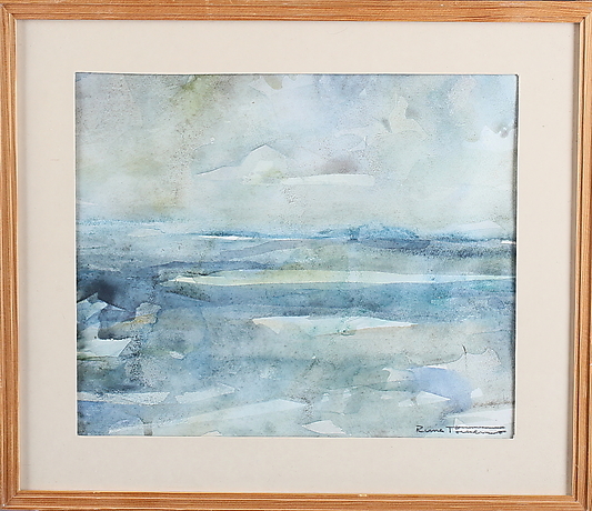 OIDENTIFIERAD KONSTNÄR. "Mar", acuarela, firmada Rune Törneman. Arte ...