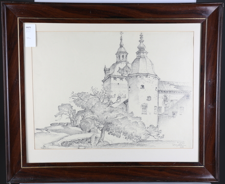 STIG JONZON. "Detail of Kalmar Castle", Pencil drawing. Art - Paintings ...