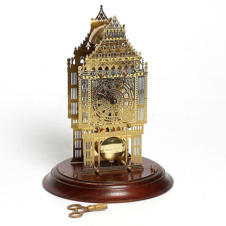 TABLE CLOCK, Skeleton clock "Big Ben", Franklin Mint Hermle, West ...