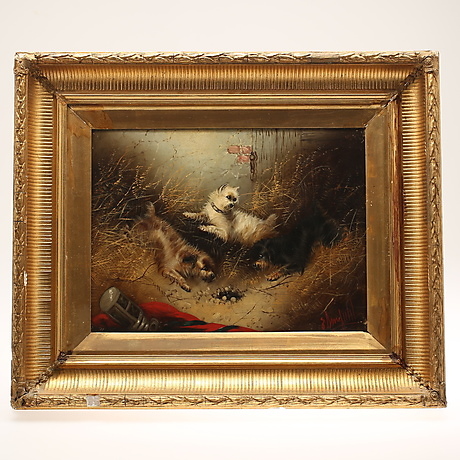 EDWARD ARMFIELD. Oil on canvas, signed. Art - Paintings - Auctionet