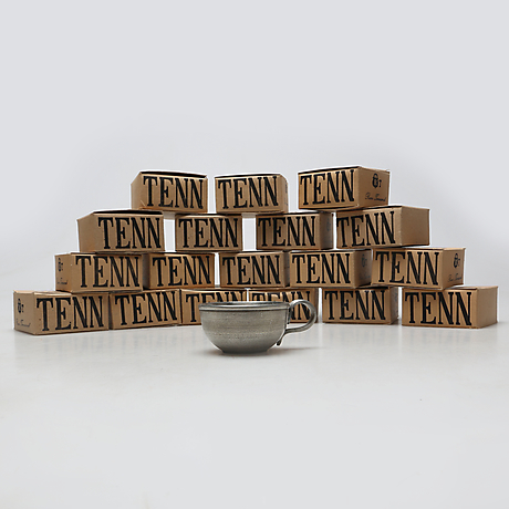 PUNCH MUGS, 18 pcs, pewter, Rune Tennesmed. Silver & Metals - Pewter ...