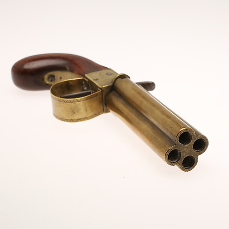 BLOCK PISTOL, four-barreled, 19th century. Weapons & Militaria - Guns ...