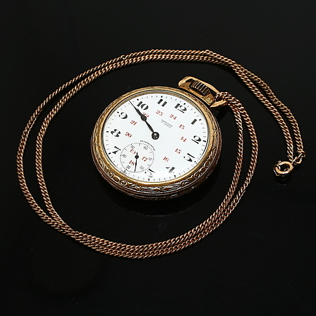 POCKET WATCH, Marathon, movement Unitas cal. 429, gold double, 1920s ...