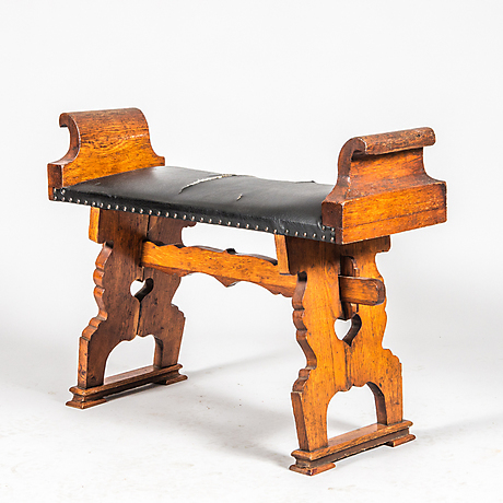 PALL, ek/konstskinn, barockstil. Möbler - Fåtöljer & Stolar - Auctionet