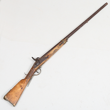 RIFLE, percussion lock, mid-19th century. Weapons & Militaria - Guns ...