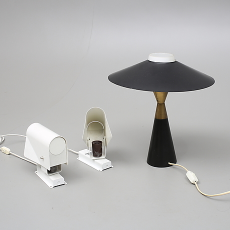 VÄGGLAMPOR, ett par, Zero, samt BORDSLAMPA. Belysning & Lampor ...