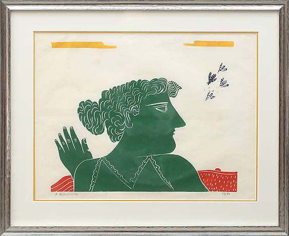 ALEXANDRE FASSIANOS, color graphics, model, signed and numbered. 33/80 ...