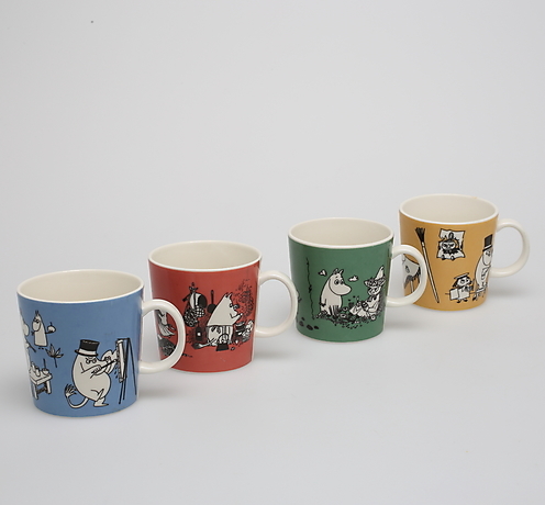 MUMINMUGGAR, 4 st, "Moomin-characters", Arabia, Finland. Keramik ...