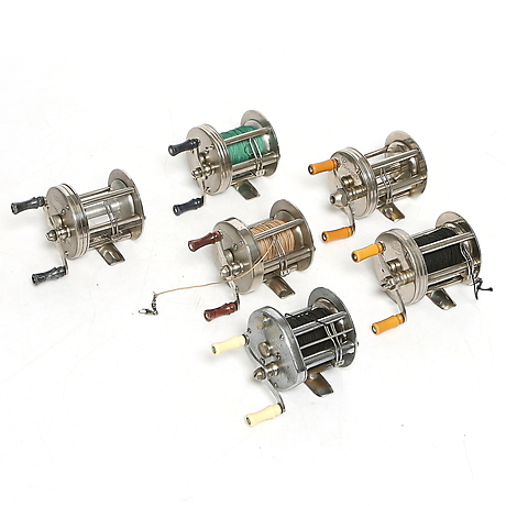 FISHING ROLLS, 6 pcs. i.a. ABU Record 1500. Second half of the 20th ...