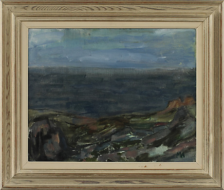 MAJ ARNELL. oil on canvas, sign o dat -50 on verso. Art - Paintings ...