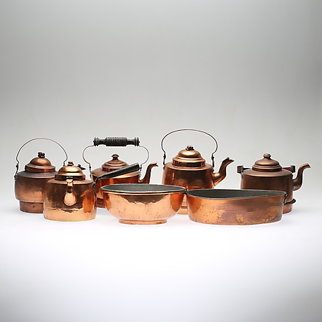 COPPER OBJECTS, 7 pcs, 19th/20th century. Silver & Metals - Pewter ...