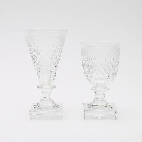 STRONG WINE GLASSES AND POINTED GLASSES, 23 PIECES "KENT" ELIS BERGH ...