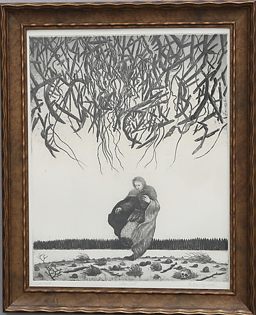 MATHIAS FAGERHOLM, "Untitled", signed, own print. Art - Engravings ...