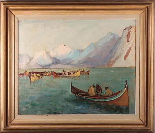 KNUT NORMAN. oil on Board, signed. Art - Paintings - Auctionet