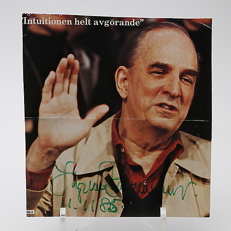 AUTOGRAPH. INGMAR BERGMAN, SWEDISH FILM DIRECTOR, (1918-2007). Books ...