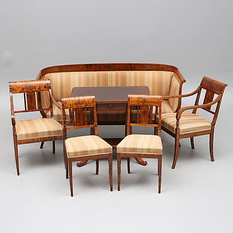 LOUNGE FURNITURE, 6 pieces, Karl Johan style, Gemla Fabrikers ...