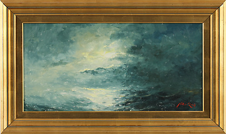 AXEL LIND. Oil on canvas, signed. Art - Paintings - Auctionet