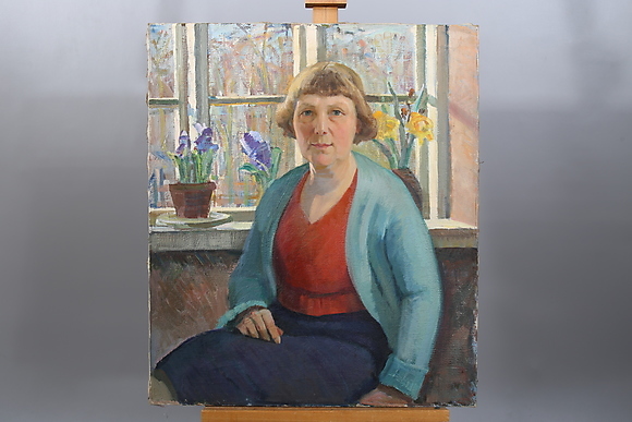 ALBERT LARSEN. Attributed to. Oil on canvas, Portrait, not signed. Art - Paintings - Auctionet