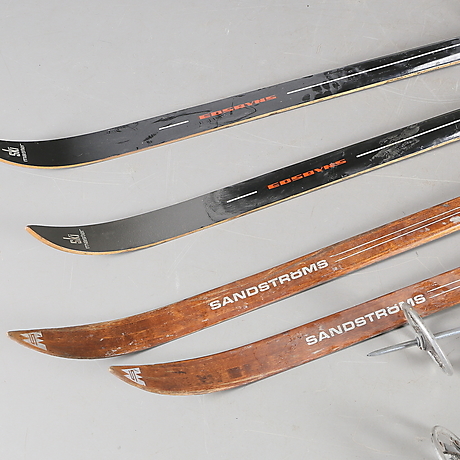 CROSS-COUNTRY SKI, 2 pairs, Edsbyn Ski master, Sandströms, 1900s ...