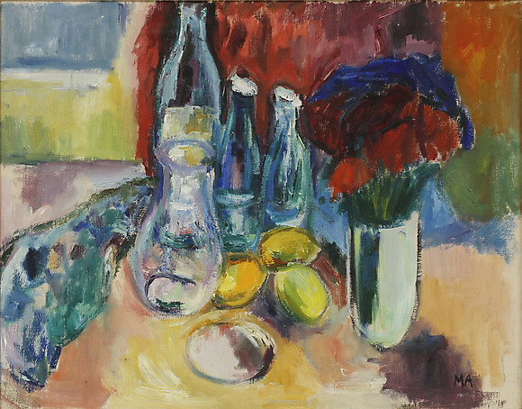 MAJ ARNELL. Stilleben, olja på duk, signerad. Konst - Måleri - Auctionet