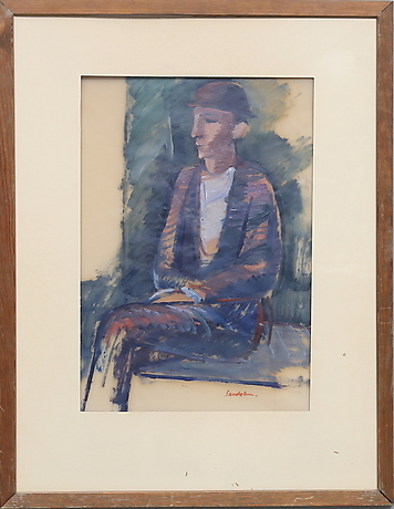 NILS SANDELIN. Mixed media, signed. Art - Paintings - Auctionet