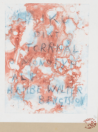 WALTER BENGTSSON. 3 Haiku suites by Alf Hambe and a composition. Art ...