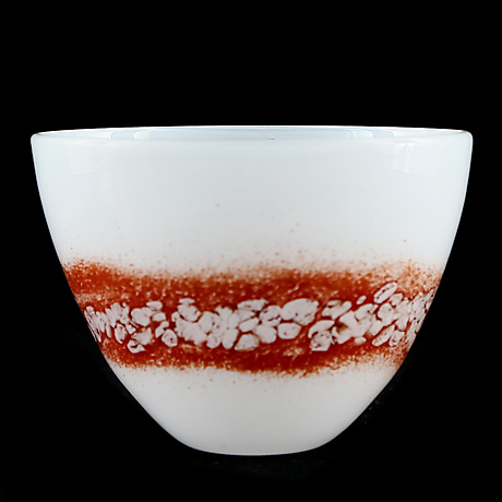 BOWL, glass, Kjell Engman Summer collection 2001, signed and dated ...