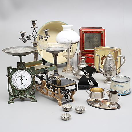TIN CANS, SCALES, TABLE PHOTO LAMP etc. Miscellaneous - Miscellaneous ...