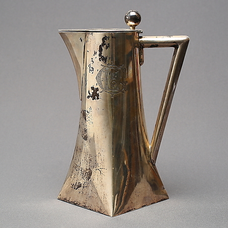 JUG, silver, CG Hallberg, art nouveau, Stockholm 1907. Silver & Metals ...