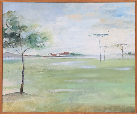 WILLEM DE GEER. Landscape motif from France, oil on canvas, signed and ...