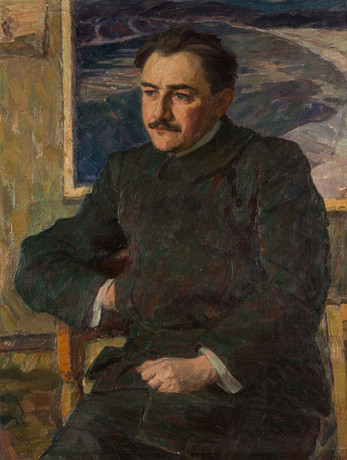 CARL MAGNUS LINDQVIST. Male portrait, oil on canvas, signed CM ...