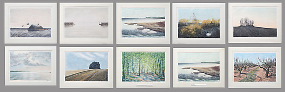 Artista desconocido, Litografías 10 colores, Motivos paisajísticos ...