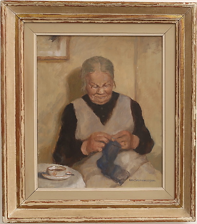 NORA VON SAMSON-HIMMELSTJERNA. Oil on Board, "Mother Sofia", signed ...