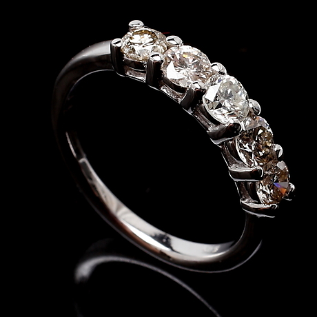 ALLIANCE RING, 14K white gold with diamonds 1.20 ct. Jewellery ...