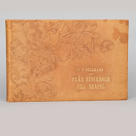 BOOK, "Picturesque journey from Stockholm to Naples...", panel work ...