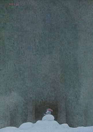 LENNART HELJE. "The Spruce Forest". Watercolor, signed. Art - Paintings ...